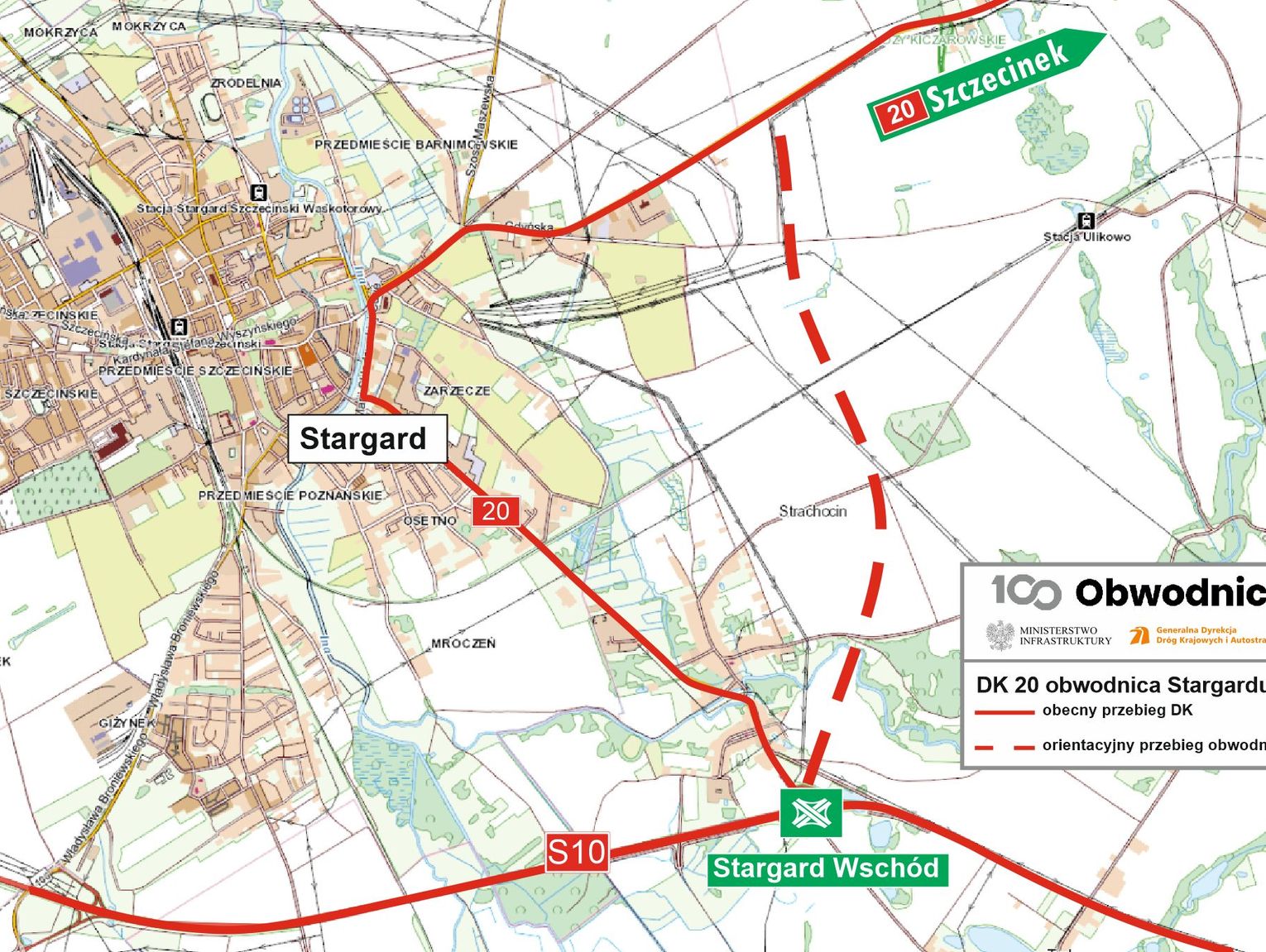 Obwodnica Stargardu w ciągu DK20 z decyzją środowiskową